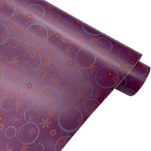 Yifely Peel & Stick Drawer Liner Removable Shelf Paper for Covering Apartment Old Cabinets Shelves, Purple Ring, 17.7 Inch by 9.8 Feet