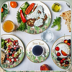 Sunnyray 96 Pieces Taco Baby Shower Plates and Napkins Taco Bout A Baby Baby Shower Party Supplies Dessert Plates Napkins Forks for 24 Guests