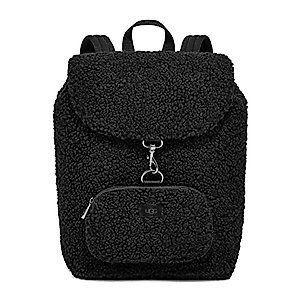 UGG womens Inara Sherpa Backpack, Black, One Size US