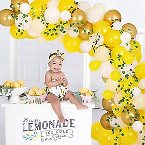 Styirl Yellow Party Latex Balloons - 154 Pcs 5/10/12/18 inch Birthday Party Balloons for Halloween/Christmas/Graduation Decorations, Yellow Globos Ballons Decorations for Mickey Theme Party