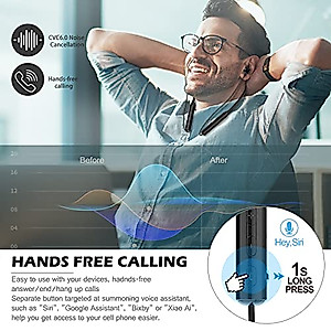 OINMELY Neckband Bluetooth Headphones V5.0 Wireless Headset Sport Earbuds w/Mic 12Hrs Playtime Cordless Noise-Canceling Earphones for Gym Running Compatible with iOS Samsung Android