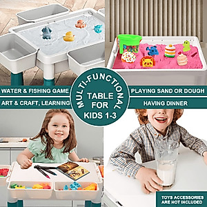 Pairez Toys Sensory Table & Chair Set for Toddler, Kids Activity Table, for Playing Building Blocks, Sand & Water, Color Dough.