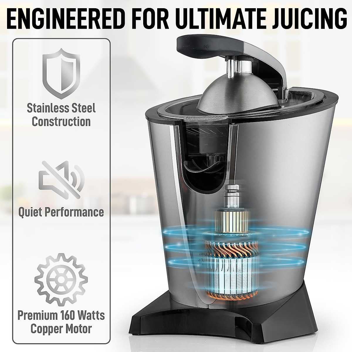 Zulay Electric Citrus Juicer - Powerful & Efficient