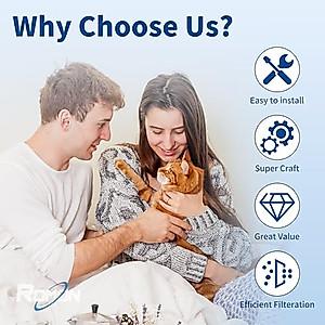 ROMON RP-AP088-F1 Replacement Filter Compatible with RENPHO RP-AP088W RP-AP088B Air Purifier, 5-Stage H13 True HEPA Actived Carbon Filter, Pet Care Version, 2 Pack