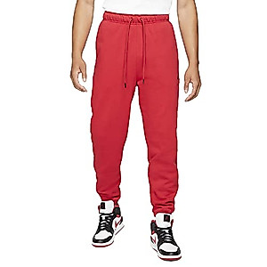 Jordan mens Essential Fleece Jogger, Gym Red 687, Large