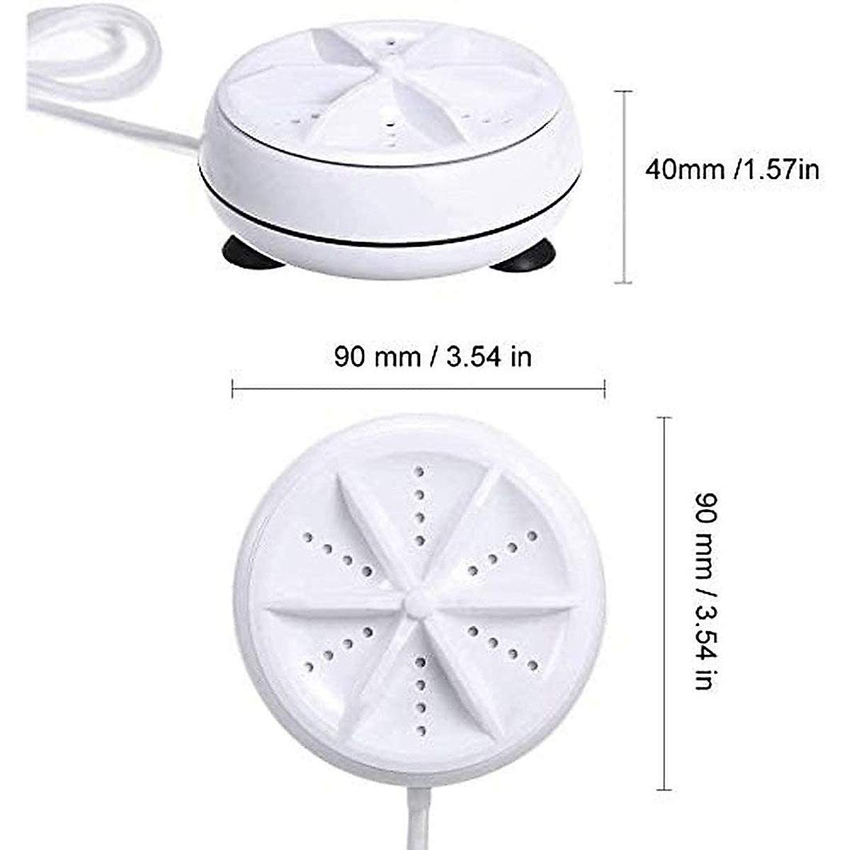 Portable Mini Washing Machine,3 In 1 Automatic Mini Washing Machine Ultrasonic Lightweight Turbo Washer With USB Cable,for Travel, Family Business Travel