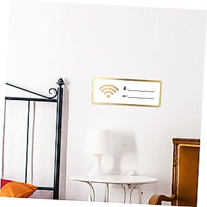 Operitacx Wifi Plaque for Wall Acrylic Wifi Password Sign Network Coverage Sign Easy to Read Password