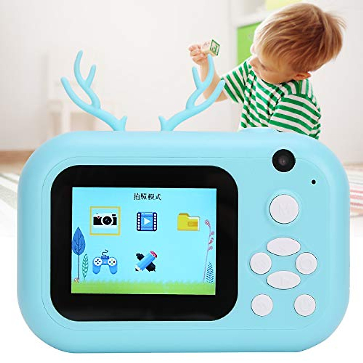 Instant Camera for Kids, Digital Camera for Girls Boys with Print Paper, HD 1080P Kids Video Camera Child Selfie Camera Toy Camera, 2.4 Inch IPS Screen