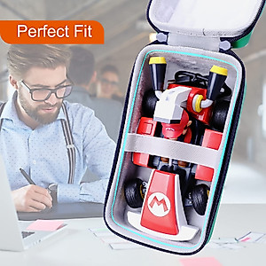 L LTGEM Storage Case for Mario Kart Live: Home Circuit -Luigi Set - Nintendo Switch Luigi Set Edition - Travel Protective Carrying Bag(Green)