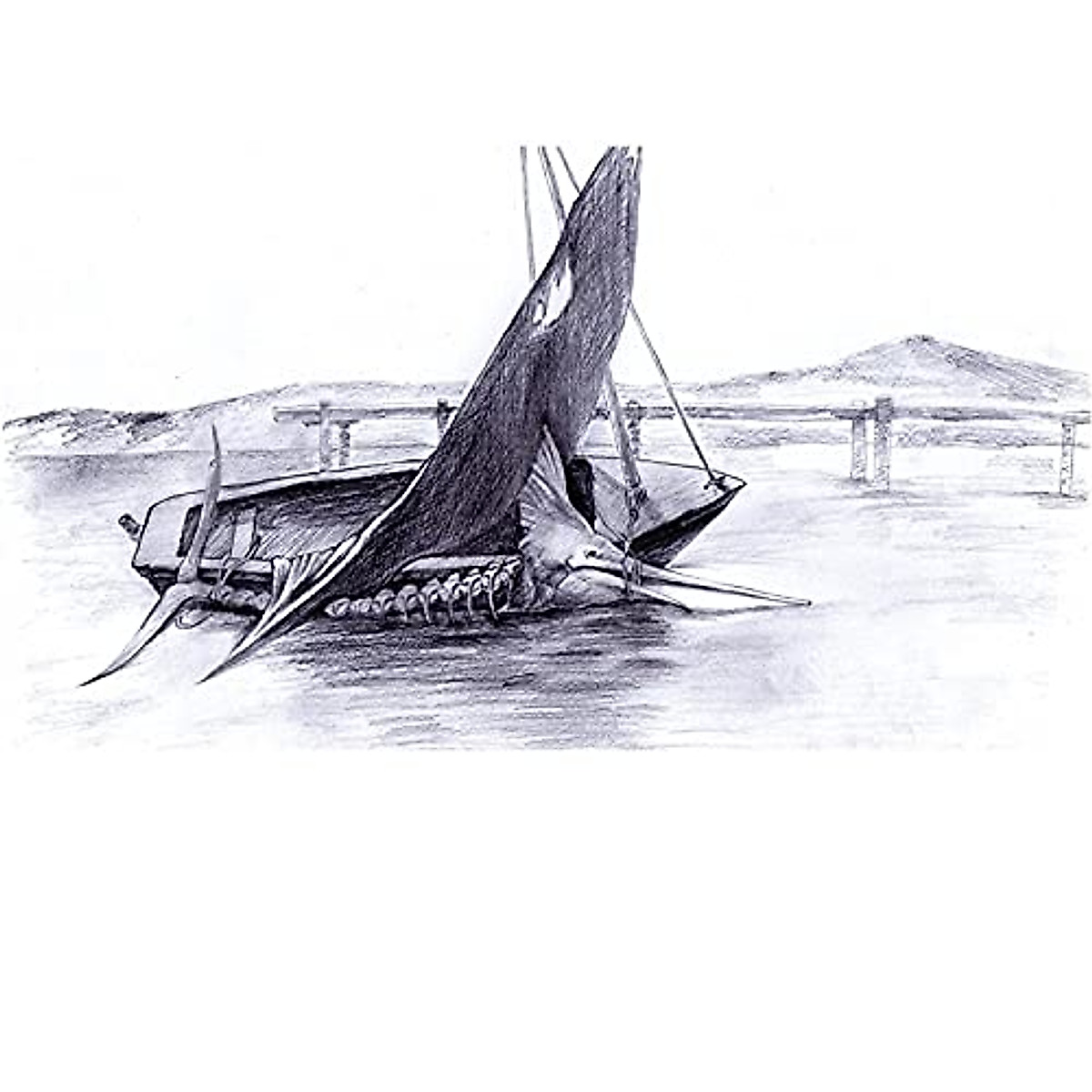 The old Man and the Sea Marlin Fish Ring Retro Copper Inspirational Ring Open Adjustable Ring for Women Men