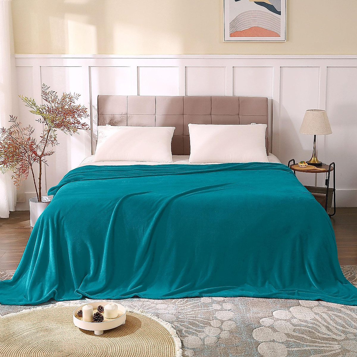 BEDELITE Fleece Blanket King Size Blankets for Bed, Luxury Plush Cozy Fuzzy Blanket 108x90 inches, Super Soft Warm Lightweight Throw Blanket All Seasons Suitable, Bluebird