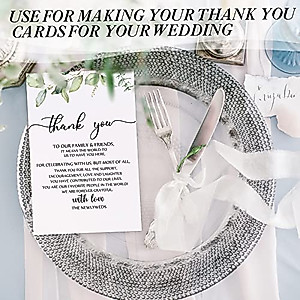 100 Pcs Greenery Cardstock Note Cards 4x6 Inch Blank Greenery Cards Thick White Card Stock Cute Green Leaves Design on Kraft Glossy Cardstock with 100pcs Envelopes for DIY Crafts Drawing Kids Painting