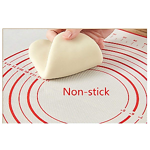Silicone Pastry Mat Extra Large, 32" x 24" Non-stick Baking Mat with Measurement Kneading Board for Dough Rolling, Non-slip Counter Mat, Oven Liner, Fondant/Pie Crust Mat