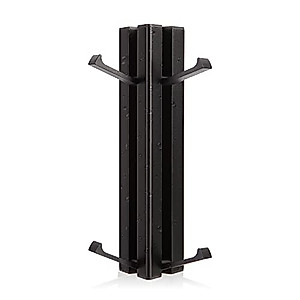 H HAVIGET Shower Hooks for Bathroom Folding Wall Mounted Space Aluminum Wall Hooks - Heavy Duty Matte Black Towel Hook - Coat Hangers for Hanging Coat, Hat, Key, Scarf, Umbrella, Cup (Black)