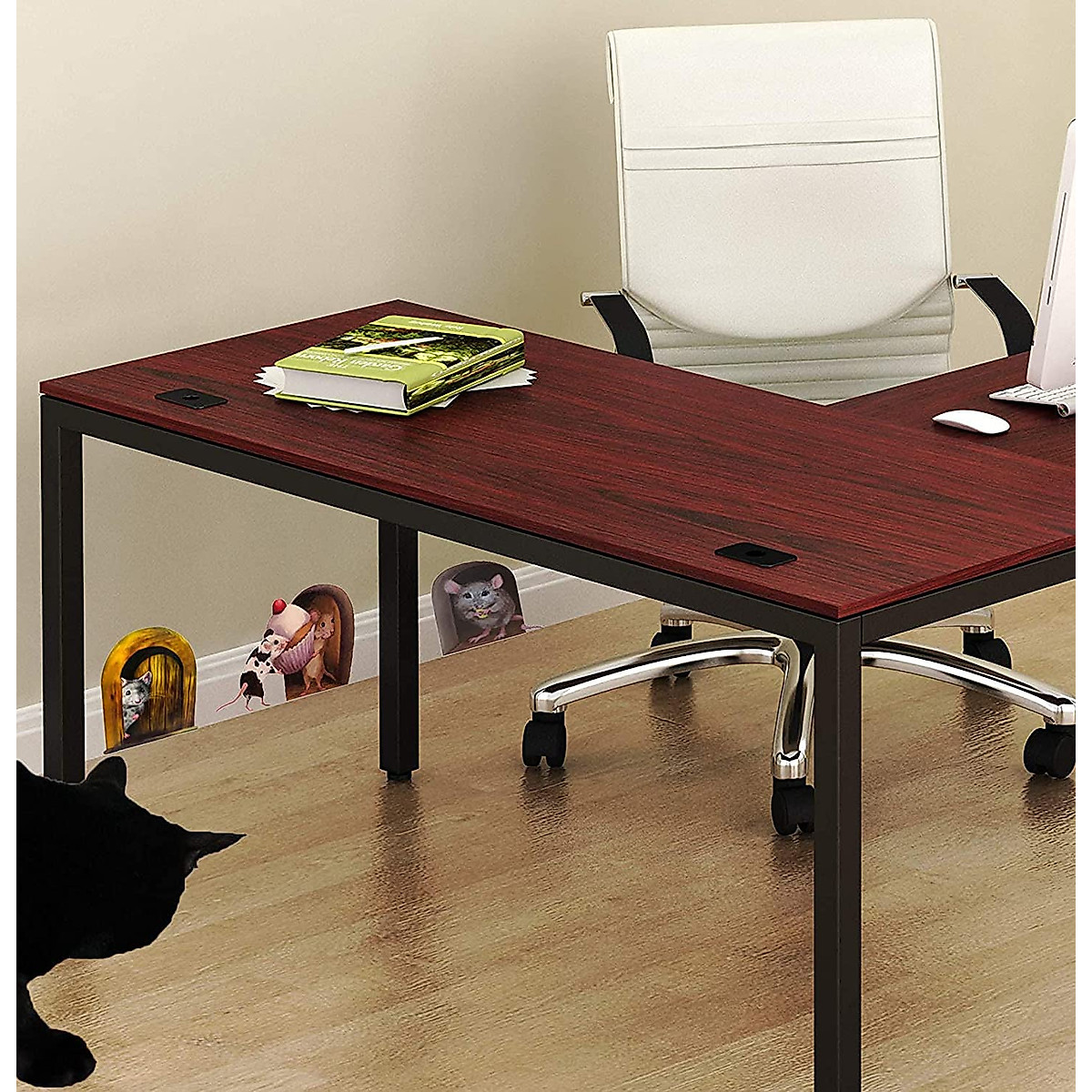 3D Mouse Hole Realistic Wall Sticker,Mouse in a Hole Wall Decal Fun Art,Home Decor,Vinyl,for Living Room Nursery Bedroom Kids Room Wall Decoration (6PCS)