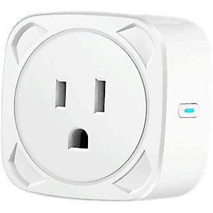 Smart Plug WiFi Outlet Tuya APP Compatible with Alexa and Google Home Wireless Remote Control 2.4GHz Wi-Fi Timer Socket Features Energy Monitoring (Power Monitoring) 16 Amp, White (US001)