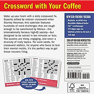 Mensa 10-Minute Crossword Puzzles Page-A-Day Calendar 2021