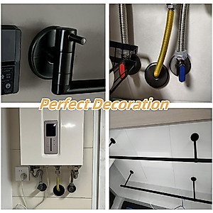 ABS Wall Split Flange Self-Adhesive Tape Round Escutcheon Plate Cover for Water Pipe, Faucet Decoration Accessories (44)