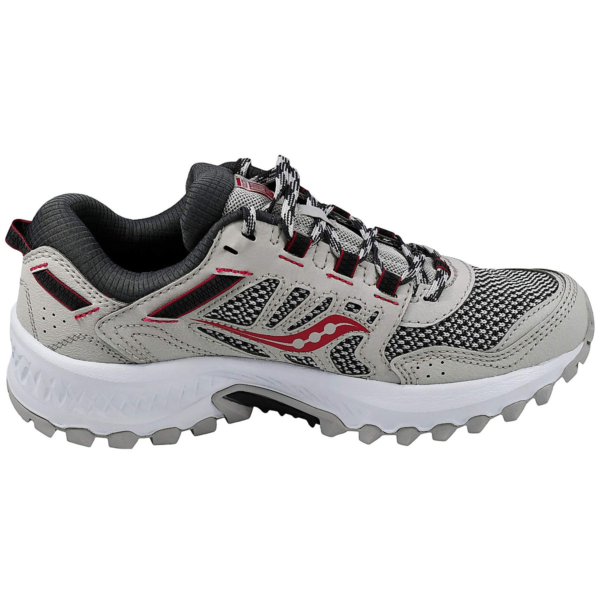 Saucony Women's Versafoam Excursion Tr13 Trail Running Shoe, Grey/Black/Burgundy, 10