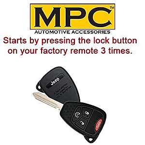 MPC Remote Start Kit for Jeep Wrangler 2007-2018 || 100% Plug n Play || Key-to-Start || Use Your OEM Key Fob || 15 Minute Install || USA Tech Support