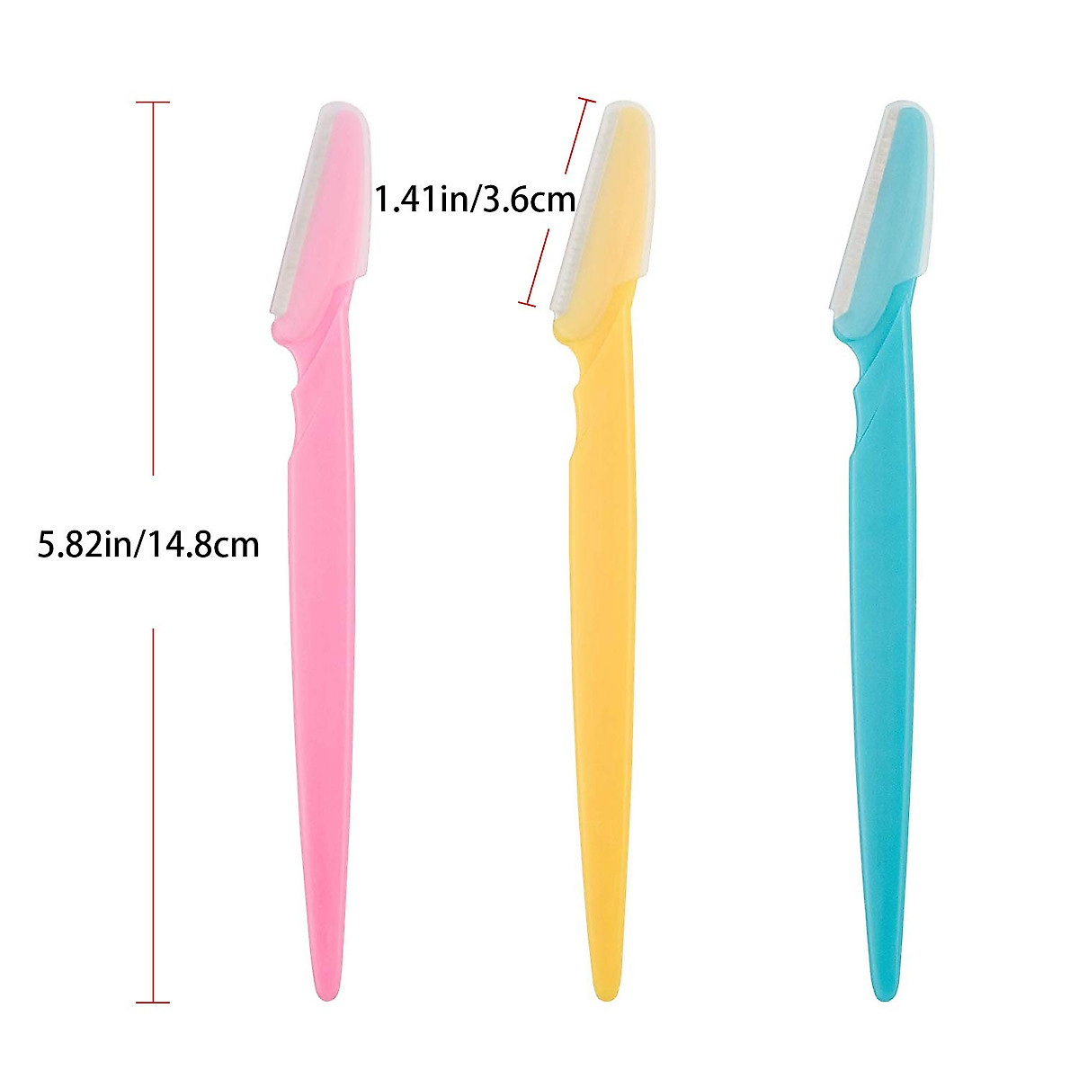 18 Pcs Eyebrow Razors Shaper, Safety Facial Hair Remover Face Shaver Trimmer, Exfoliating Dermaplaning Tool for Women and Men