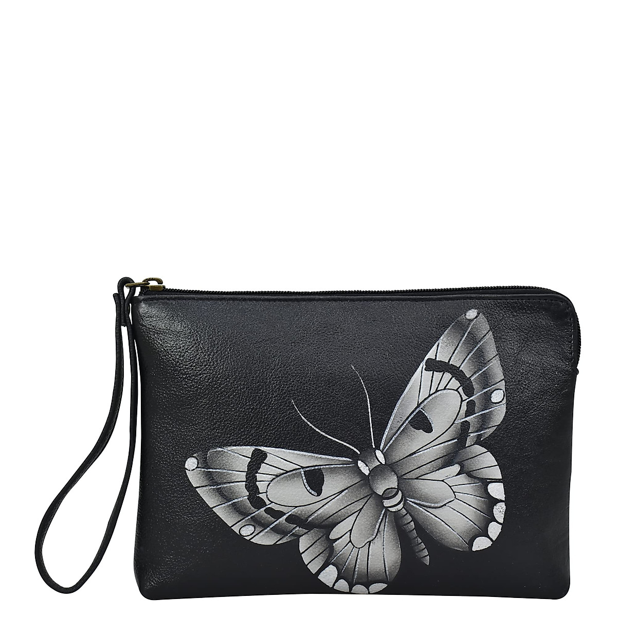 Anna by Anuschka Wristlet Clutch, Butterfly Black