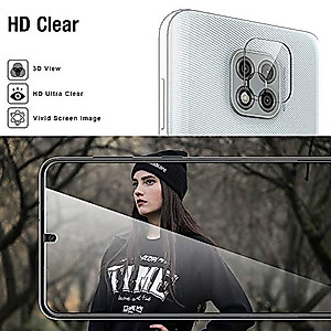 TOCOL [6 Pack] Compatible with Moto G Power 2021 (Not for Moto G Power 2020) - 3 Pack Tempered Glass Screen Protector and 3 Pack Camera Lens Protector [Easy Installation Frame] HD Clear Case Friendly