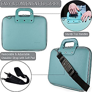 ROXIE Leather Laptop Shoulder Messenger Bag Briefcase Sleeve for ASUS ZenBook 13 Chromebook Flip 14, VivoBook S14, ROG Zephyrus G14