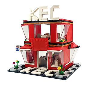 General Jim's City Street Creator Modular Building Blocks Sister Karen’s Fried Chicken Restaurant 282 Piece Toy Bricks Set MOC City Building for Teens and Adults