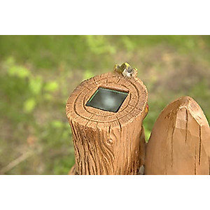 VP Home Welcome Surfboard Tiki Solar Light for Home and Outdoor Decor Welcome Tiki Solar Powered Flickering LED Garden Light Backyard Surfboard Tiki Halloween Decoration