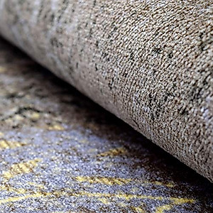 SUPERIOR Area Rugs for Bedroom, Farmhouse, Kitchen, Entryway, Laundry Room | Living Room Decor | Hadley Collection, 5' x 8', Washable & Beige