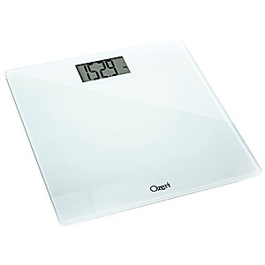 Ozeri Precision Bath Scale (440 lbs / 200 kg) in Tempered Glass, with 50 gram Sensor Technology (0.1 lbs / 0.05 kg) and Infant, Pet & Luggage Tare- White