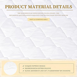 Bundle Safe and Sound Waterproof Quilted Mattress Pad + Waterproof Mattress Pad