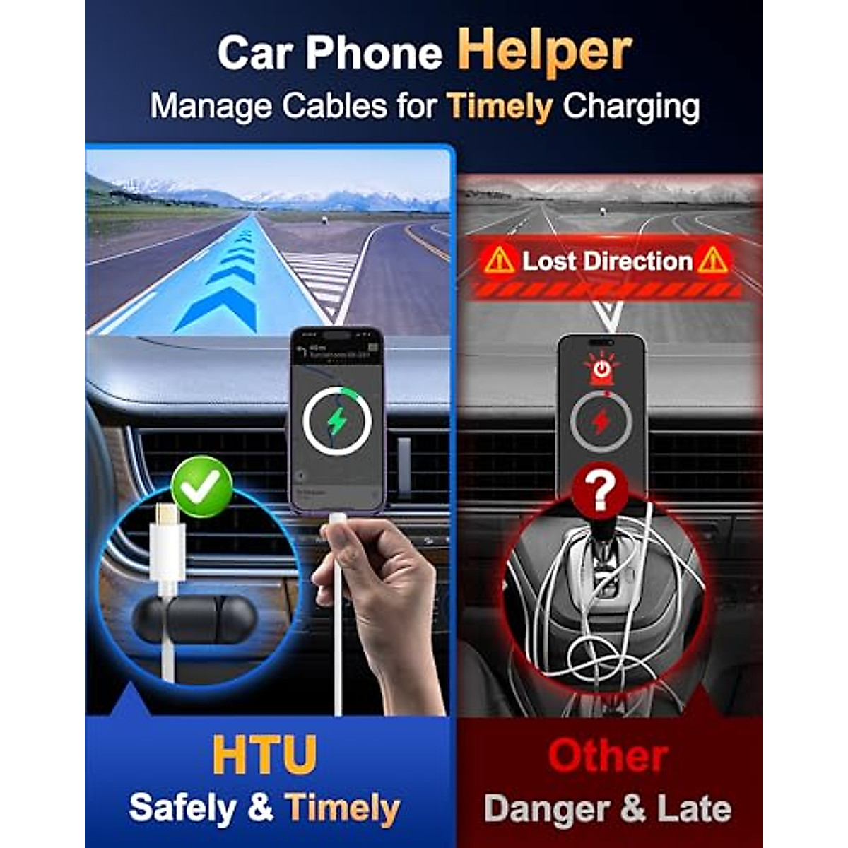 [2024 Newest Upgraded] for MagSafe Car Vent Mount HTU [Best Magnets] Car Phone Holders for iPhone, Hook Handsfree 360° Rotation Magnetic Phone Holder Car for iPhone 15 14 13 12 Pro Max Plus Mini,Black