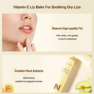Neutriherbs Vitamin E Lip Balm Lipstick for Women, Moisturizing Lip stick Beauty Makeup Long-Lasting Rose Honey Stick Gloss Lip Balm 0.13 Fl Oz