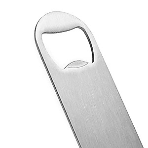 12-Pack Stainless Steel Flat Bottle Opener Bulk Set for Bartender, Bar Supplies for Restaurant, Kitchen, Heavy Duty Blank Bottle Openers for Wedding Gifts, Party Supplies (4.8x1.2 in)