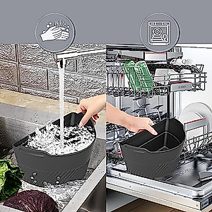 TAYDOIBAN Crock Pot Dividers Silicone For Crock Pot 6-8 QT, Allows Cooking Two Different Meals At Once Time, Slow Cooker Silicone Liner Safe For Dishwasher, Plastic Liners Free, Reusable Crock Pot