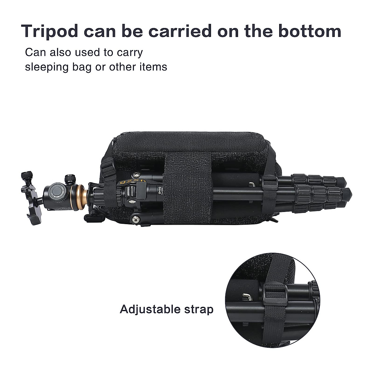 MOSISO Camera Bag Sling Backpack, DSLR/SLR/Mirrorless Photography Waterproof Camera Case Crossbody Shoulder Bag with Tripod Holder&Rain Cover&Shoulder Straps Compatible with Canon/Nikon/Sony, Black