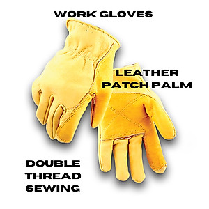 Golden Stag Iron Fencer Work Glove- 207 X-Large Cowhide Leather Fencing Gloves for Men Heavy Duty Double Palm, Guantes de Trabajo Para Hombre, Men Barbed Wire, Ranch, 207XL
