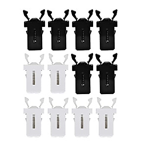 ULTECHNOVO Trash Can Lock 40pcs Garbage Can Switch Buckles Self- Locking Waste Bin Press Switches Replacement Push-Type Switch Lock(Black and White)