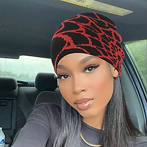 Diskebuiss Y2k Wool Acrylic Knit Spider Web Pattern Hat - Women's & Men's Gothic Spider Web Beanie