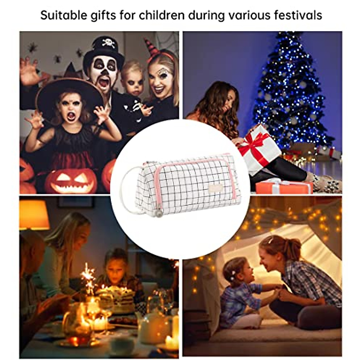 Eioflia Pencil Case Large Capacity Pen Holder Pouch Multifunctional Stationery Cosmetic Bag Pen Organizer for Students Cosmetic Storage Bag