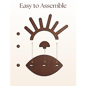 Oaque Wooden Ring Holder, Evil Eye Ring Display Wood Ring Stand, Cute Jewelry Display for Ring Display Stand, Christmas Birthday Engagement Gift for Women Her