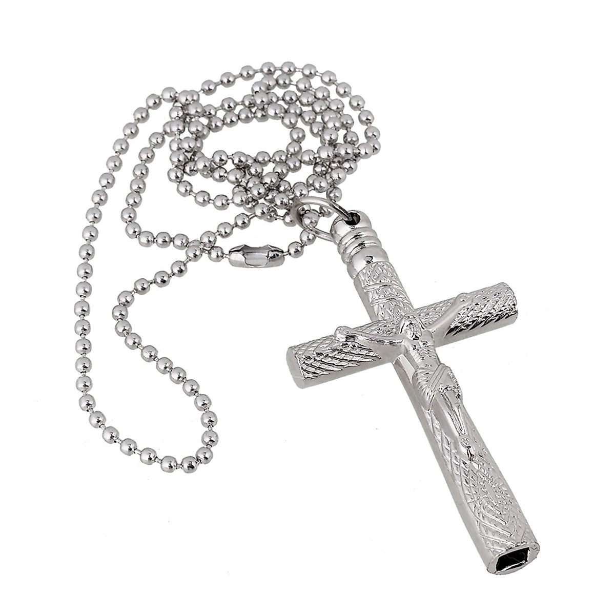 Lovermusic Silver Chrome Plated Steel Dia 0.39inch Crucifix DrumTuning Key with Long Chain Drum Accessories