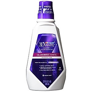 Crest 3D White Multi-Care Whitening Rinse, Glamorous White, Fresh Mint-32 oz, 946 milliter