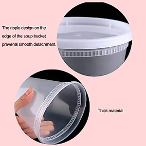 ulafbwur Deli Containers with Lids, 50-Pack Heavy-Duty Stackable Reusable Airtight Plastic Food Storage Container for Meal Prep, Freezer & Microwave Safe (50 Set Combo). L