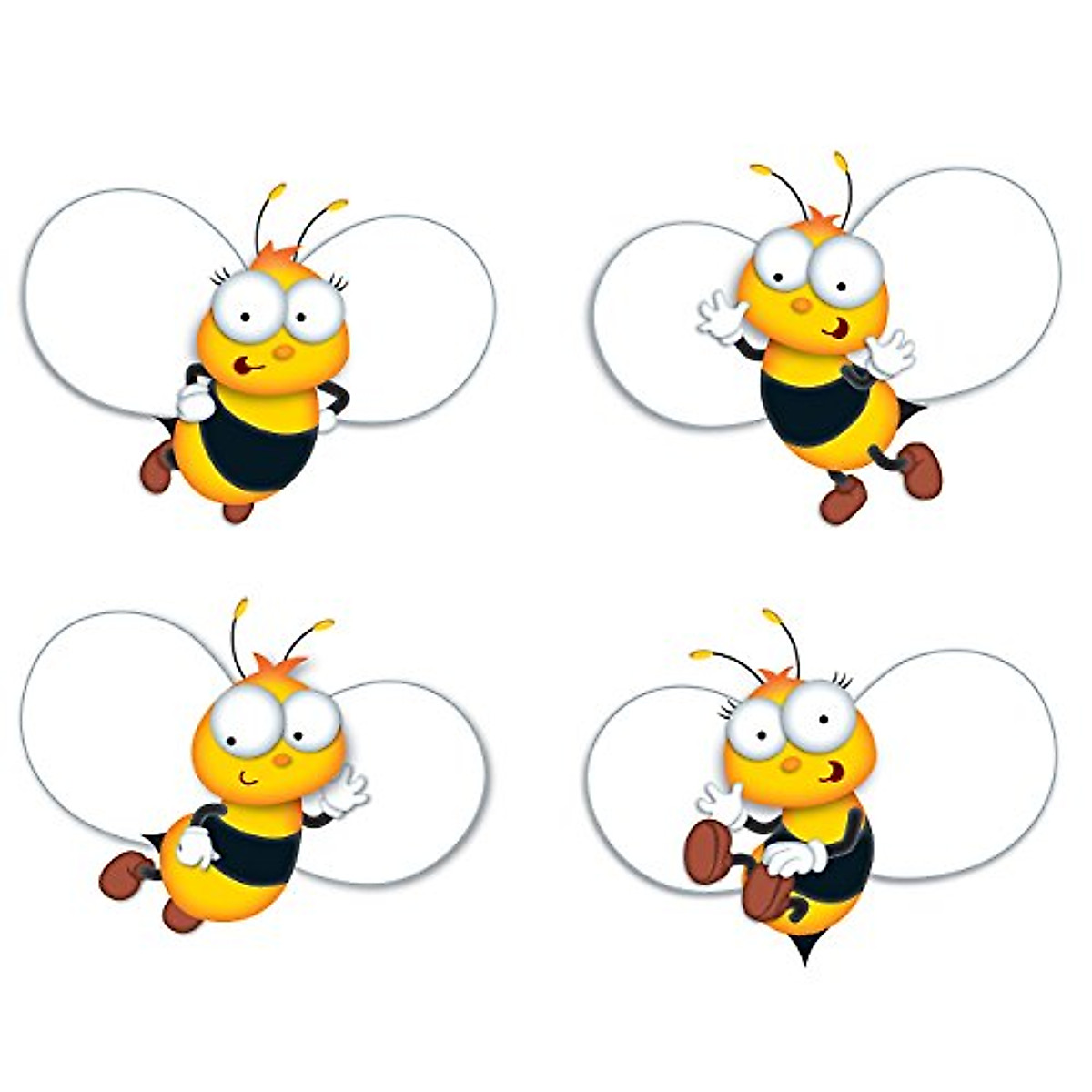 Carson Dellosa 45-Piece Buzz-Worthy Bee Bulletin Board Cutouts, Bumble Bee Cutouts for Bulletin Board, Spring Classroom Décor, Elementary and Seasonal Classroom Décor