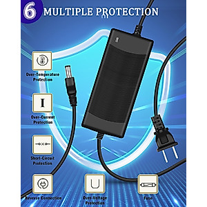 Suptopone 29.4V 2A Fast Battery Charger(3 Plugs), Universal Battery Replacement Charger for 25.2V Li-Batteries