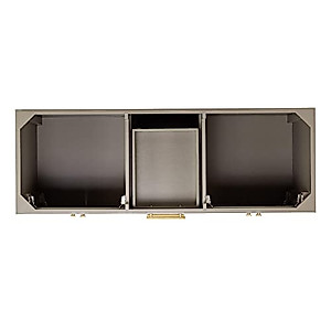 Signature Hardware 953328-60-RUMB-0 Radke 60" Free Standing Double Vanity Cabinet Set with Mahogany Cabinet, Vanity Top and Rectangular Undermount Sinks - No Faucet Holes