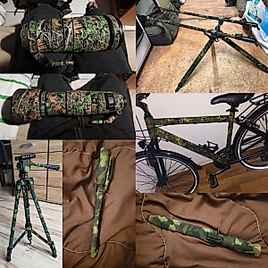 homeemoh 5cm x 5m Self Adhesive Protective Camouflage Tape, Camo Wrap Waterproof Tape Stretch Bandage Duct Tape for Outdoor Camping,CP